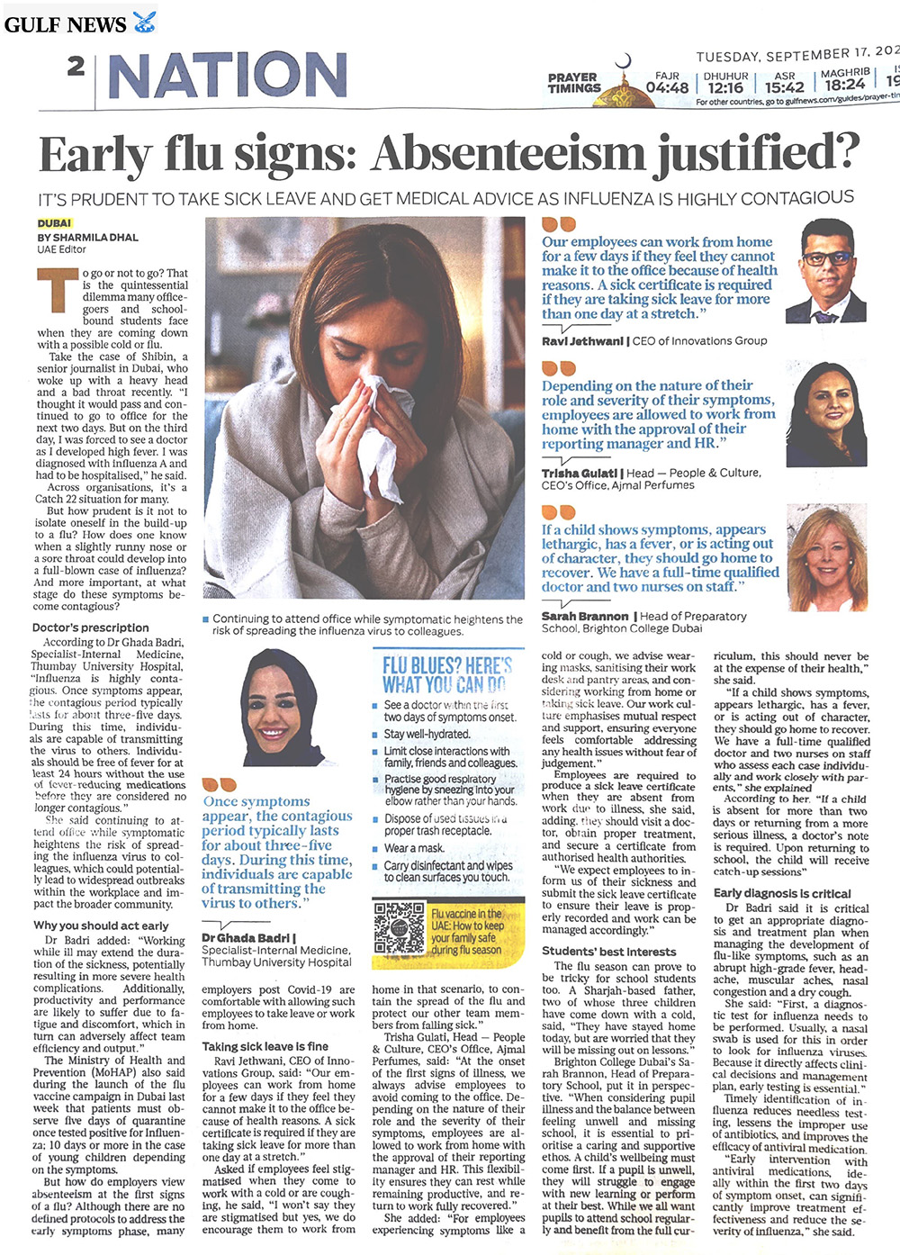 UAE Flu Season & Absenteeism: What Employees Should Know